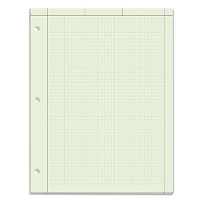 Engineering Computation Pad, 8 1 / 2 x 11, Green, 100 Sheets