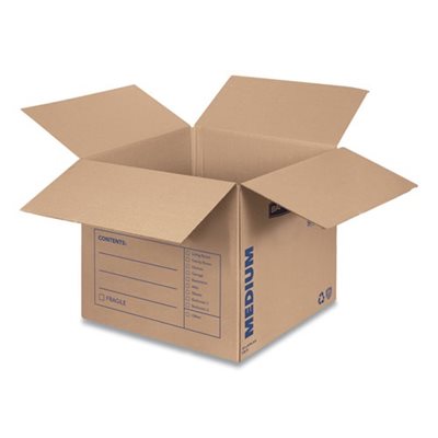 MOVING BOXES, BASIC MEDIUM 18X18X16 KRAFT / BLUE