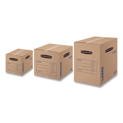 MOVING BOXES, BASIC MEDIUM 18X18X16 KRAFT / BLUE