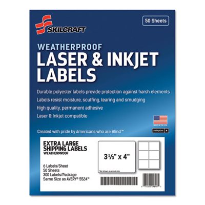 LABEL, WEATHERPROOF 3 1 / 3"X4" SHIPPING