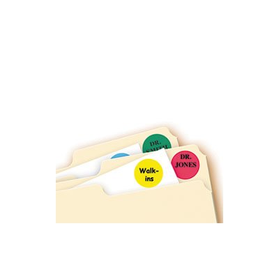 LABELS, COLOR-CODING, PRINTABLE, REMOVABLE, .75" dia, ASSORTED, 1008 / PK