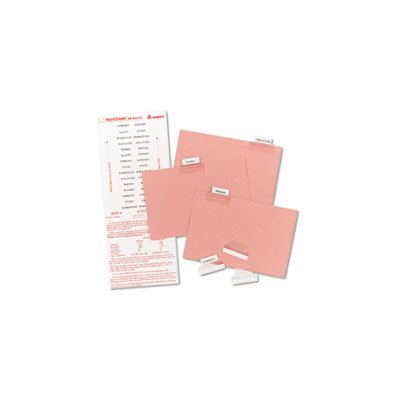 INDEX TABS, Insertable, Printable Inserts, 1", Clear Tab, 25 / PK