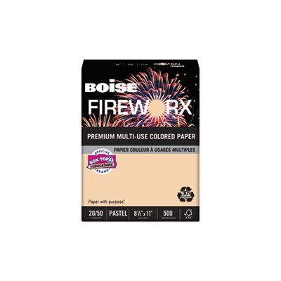 PAPER, COLORED, FIREWORX, 20 lb, 8.5" x 11", Rat-a-Tat Tan, 500 Sheets ...