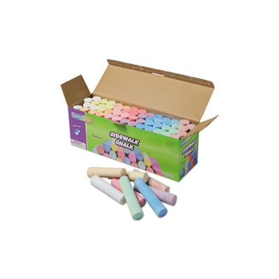CHALK, Sidewalk, 4" x 1" D, JUMBO STICK, 12 ASSORTED COLORS, 52 PIECES ...