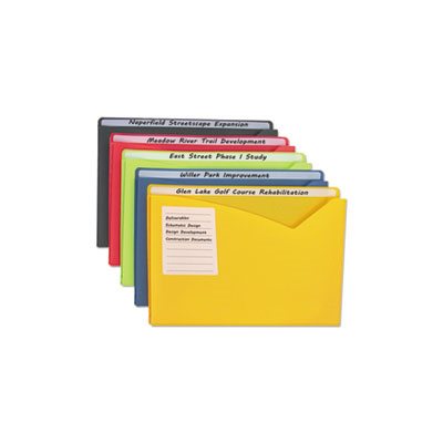 FILE FOLDERS, Write-On, Poly, 1" EXPANDABLE, Letter, Assorted Colors ...
