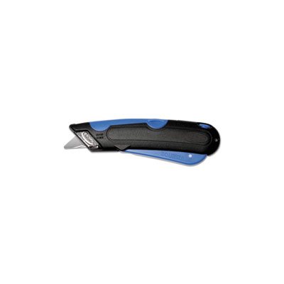 UTILITY KNIFE, Box Cutter, w / Shielded Blade, Black / Blue
