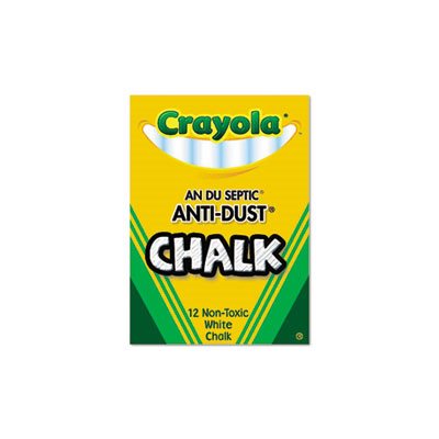 CHALK, Non-toxic, Anti-Dust, White, 12 Sticks / Box