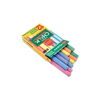 CHALK, Dustless, Board Chalk, Hygieia, 3.25" x .375", Assorted, 12 / Box