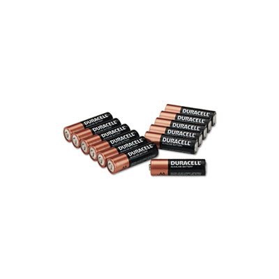 BATTERIES, AA, DURACELL CopperTop, Alkaline, w / Duralock Power Preserve Technology, 12 / PACK