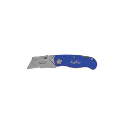 KNIFE, Sheffield, Folding, Lockback, 1 Utility Blade, Blue