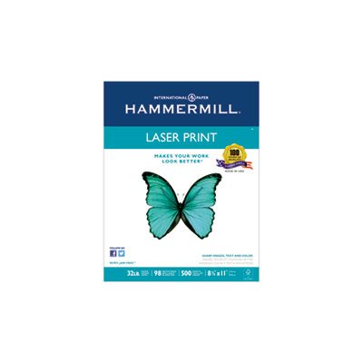 PAPER, Laser Print, Office, 98 Brightness, 32lb, 8.5" x 11", White, 500 ...