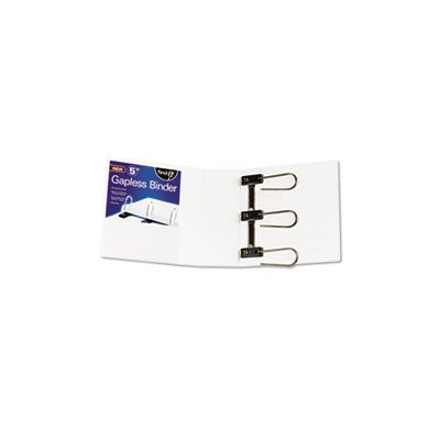 BINDER, Gapless Loop Ring, View, 11" x 8.5", 5" Capacity, White
