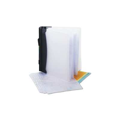 BINDER, CD / DVD, Three-Ring, Refillable, Holds 90 Discs, Midnight Blue / Clear