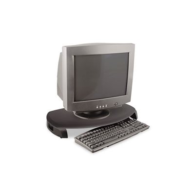 MONITOR STAND, CRT / LCD, w / Keyboard Storage, 23" x 13.25" x 3", Black