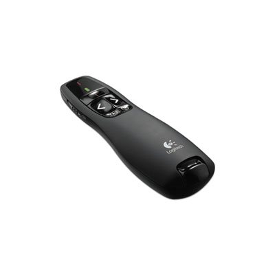 Wireless Presenter, w / Laser Pointer, LOGITECH R400, 50ft Projection, Matte Black