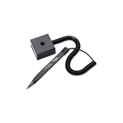 COUNTER PEN, COILED, Wedgy, Secure, Ballpoint, Stick, w / Square Base ...