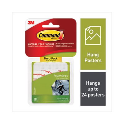 MOUNTING TAPE, STRIPS, Poster ADHESIVE, COMMAND, Value Pack, .625" X 1. ...