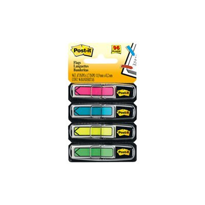 POST-IT NOTES, PAGE FLAG MARKERS, Arrow, .5", Four Assorted Bright ...
