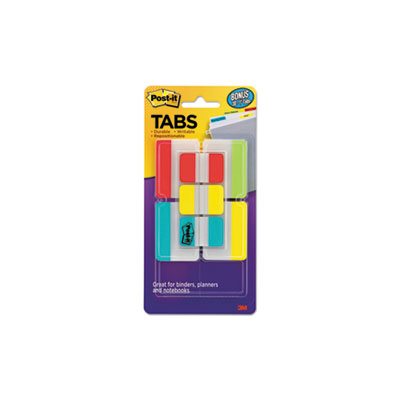 FILE TABS, POST-IT, Value Pack, 1" and 2", ASSORTED BRIGHT COLORS, 114 ...