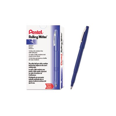 PEN, STICK, ROLLER BALL, Rolling Writer, .8mm, Blue Barrel / Ink, Dozen