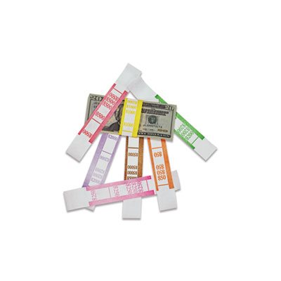 Color-Coded Kraft Currency Straps, Dollar Bill, $50, Self-Adhesive ...