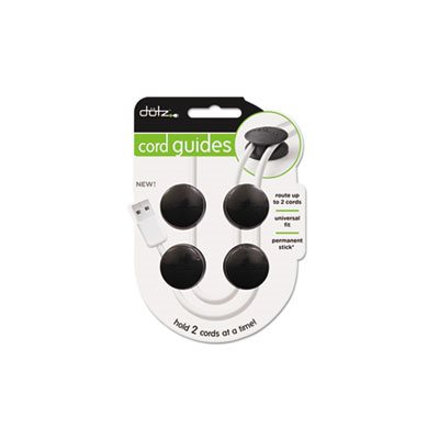 Cord Guides for Desks & Workstations, Black, 4 / Pack