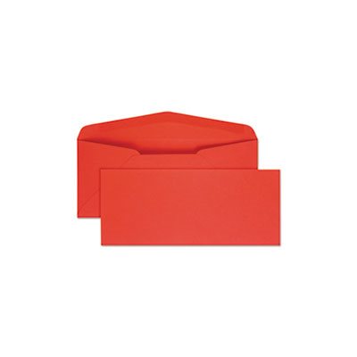 Colored Envelope, #10, 4 1 / 8 x 9 1 / 2, Red, 25 / Pack