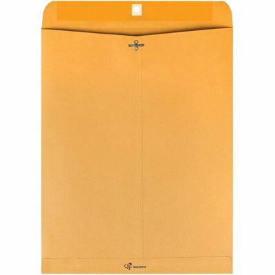 Clasp Envelope, 12 x 15 1 / 2, 28lb, Brown Kraft, 100 / Box
